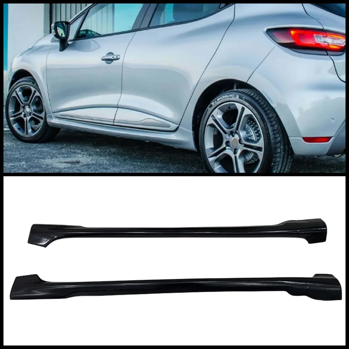 For Renault Clio MK4 RS Style Side Skirt Extension Attachment Sill Car ...