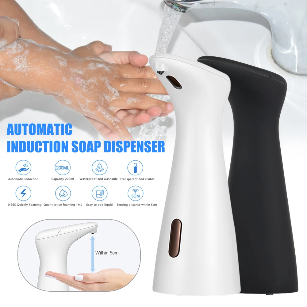 200ml-Liquid-Soap-Dispenser-Automatic-Hand-Wash-Dispenser-Battery ...