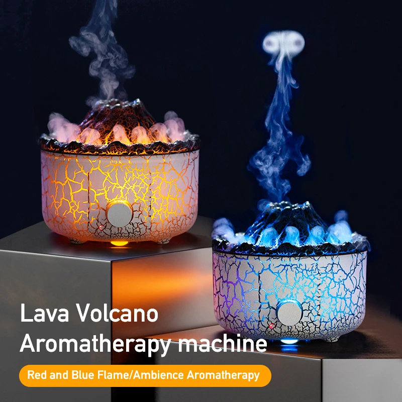560ml-Volcano-Flame-Air-Humidifier-Aromatherapy-Diffusers-Essential-Oil ...