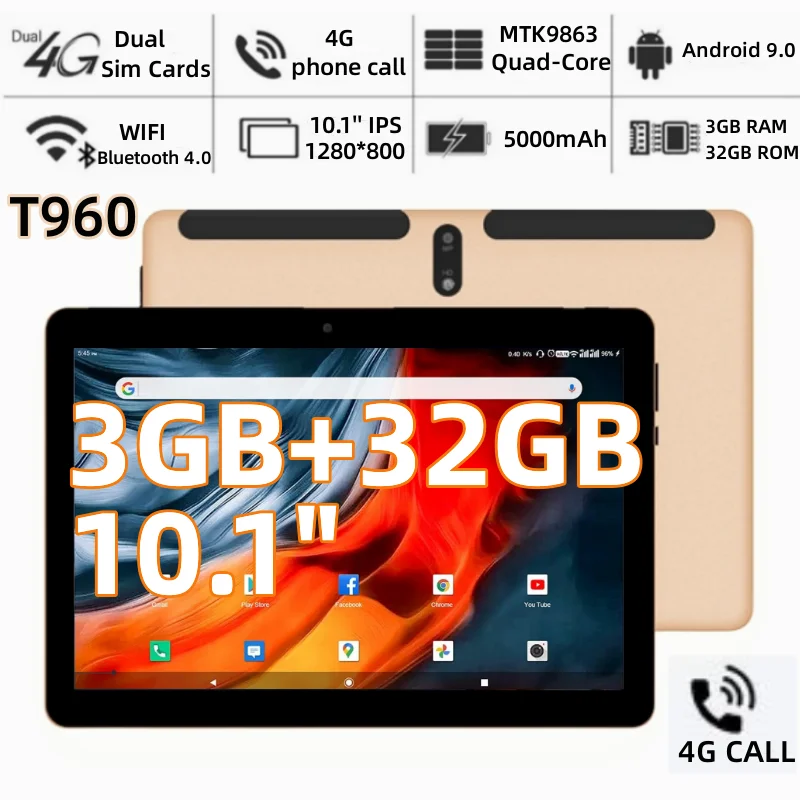 Tablet-PC-com-Dual-SIM-Android-9-0-Chamada-Telef-nica-4G-3GB-RAM-32GB ...