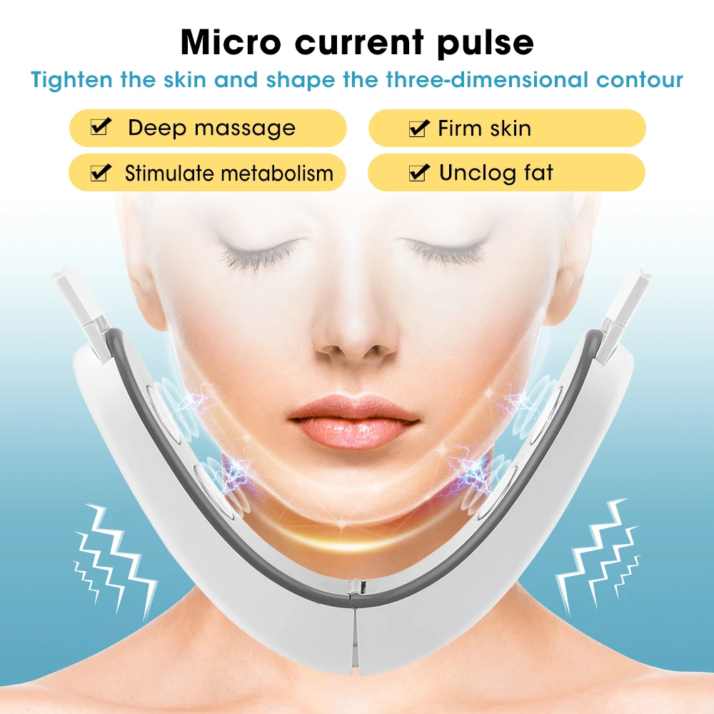 V-face Ems Microcurrent Face Lift Machine Bandage Facial Massager ...