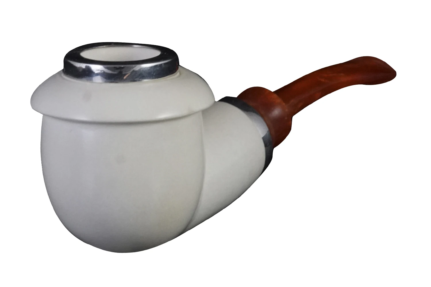 Large-Calabash-Meerschaum-Pipe-925-double-silver-smoking-tobacco-w-case ...