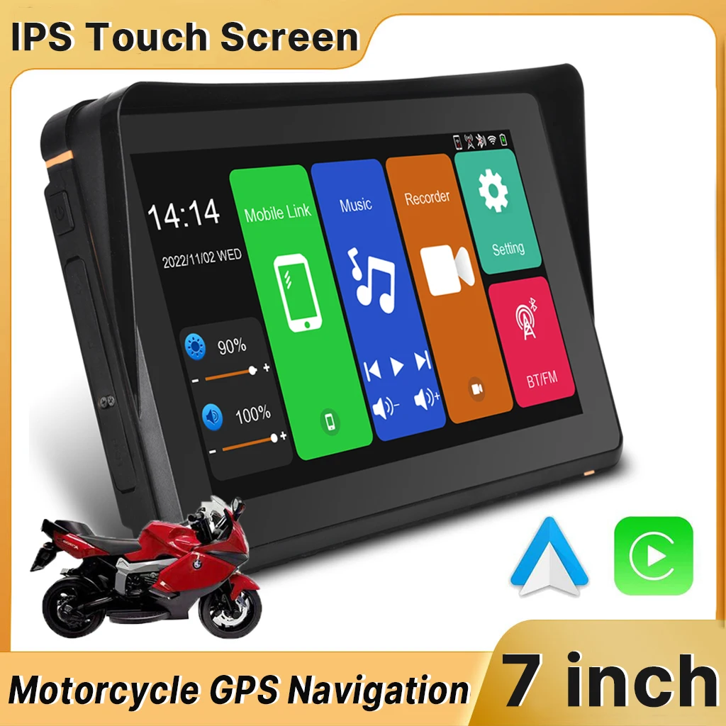 IPX7-Waterproof-Motorcycle-GPS-Navigator-7inch-Touch-Screen-1200mAh ...