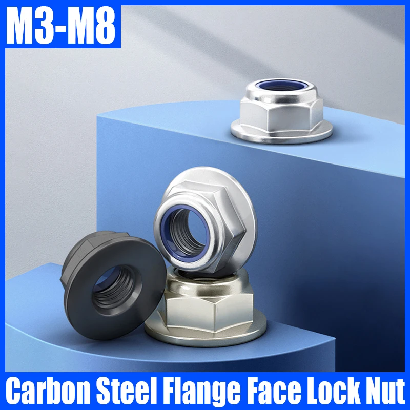 5-10-30PCS-M3-M4-M5-M6-M8-Black-Galvanized-Carbon-Steel-Flange-Face ...