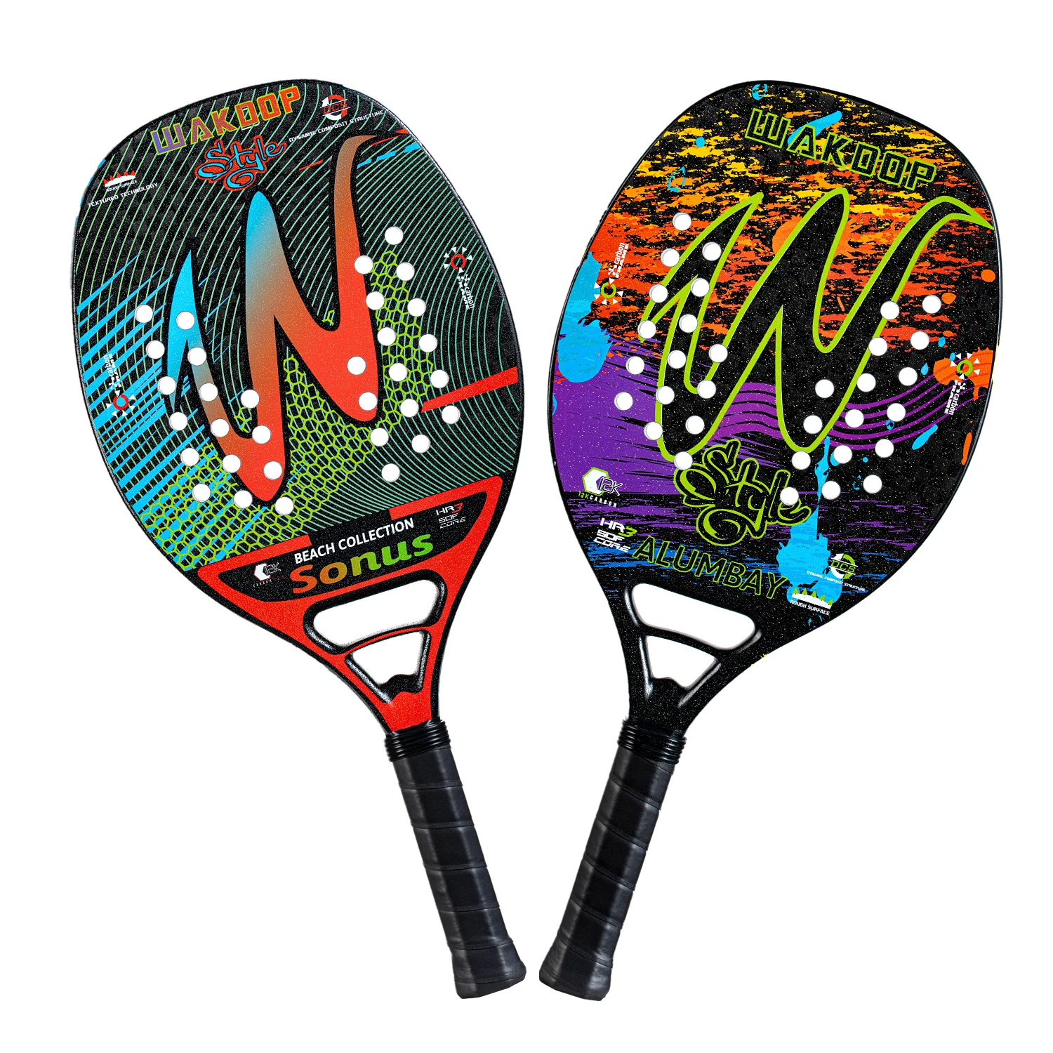 Wakdop-12K-Raquete-beach-tenis-Carbon-Fiber-Rough-Surface-Beach-Tennis ...