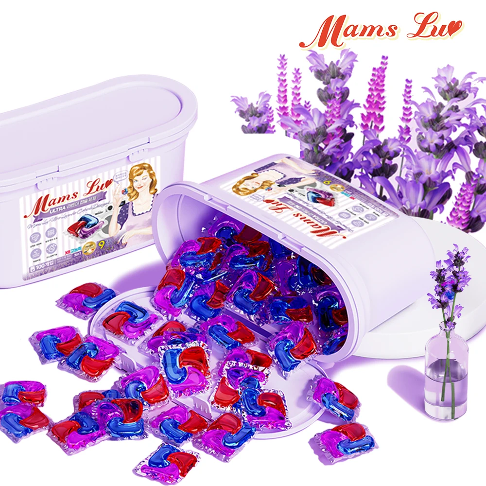 Mammic-Ultra-Lavender-3-chamber-capsule-washing-powder-16gX100-8-times ...