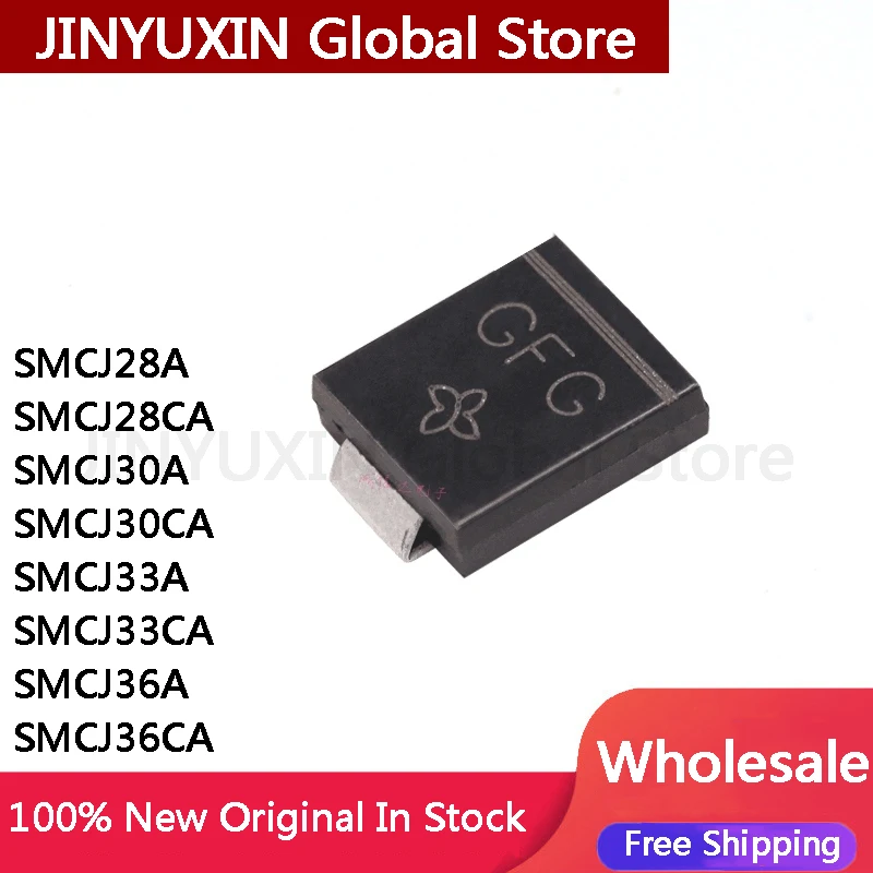 50-piezas-SMCJ28A-SMCJ28CA-SMCJ30A-SMCJ30CA-SMCJ33A-SMCJ33CA-SMCJ36A ...