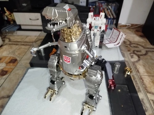 4th Party MP-08 MP08 King Grimlock Reximus Prime Oversized Stainless Steel Color Version ...