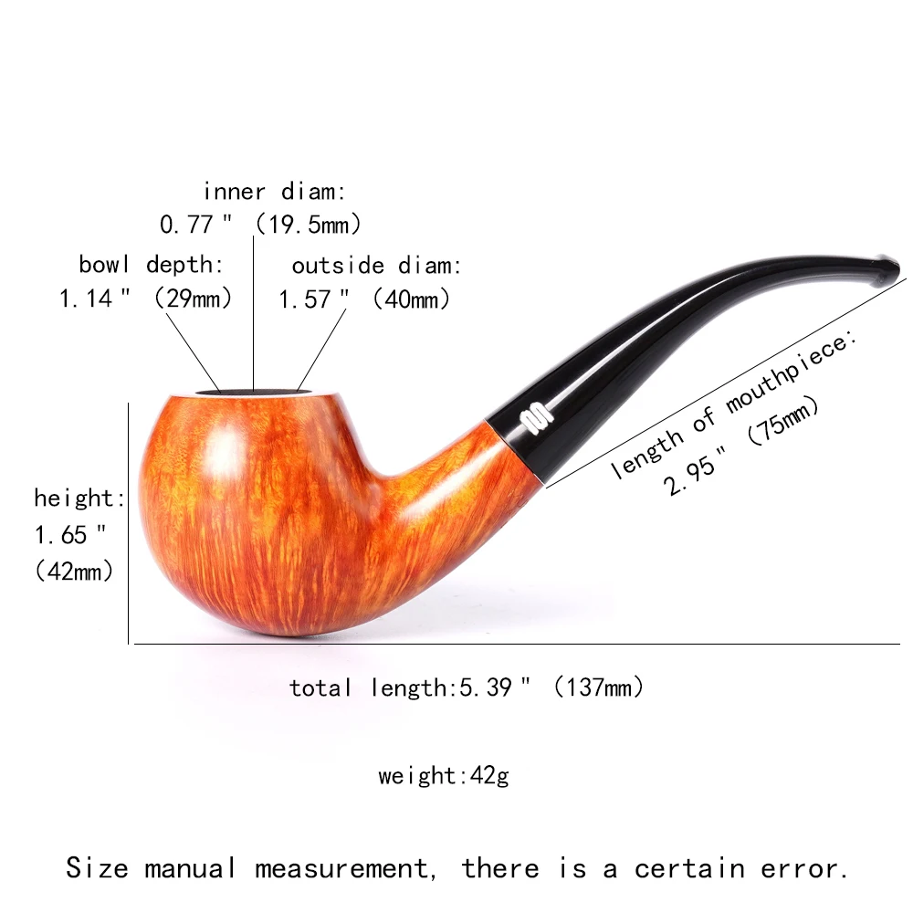 Classic-SherlocksHolmes-tobacco-pipe-handmade-briar-wood-pipe-curved ...