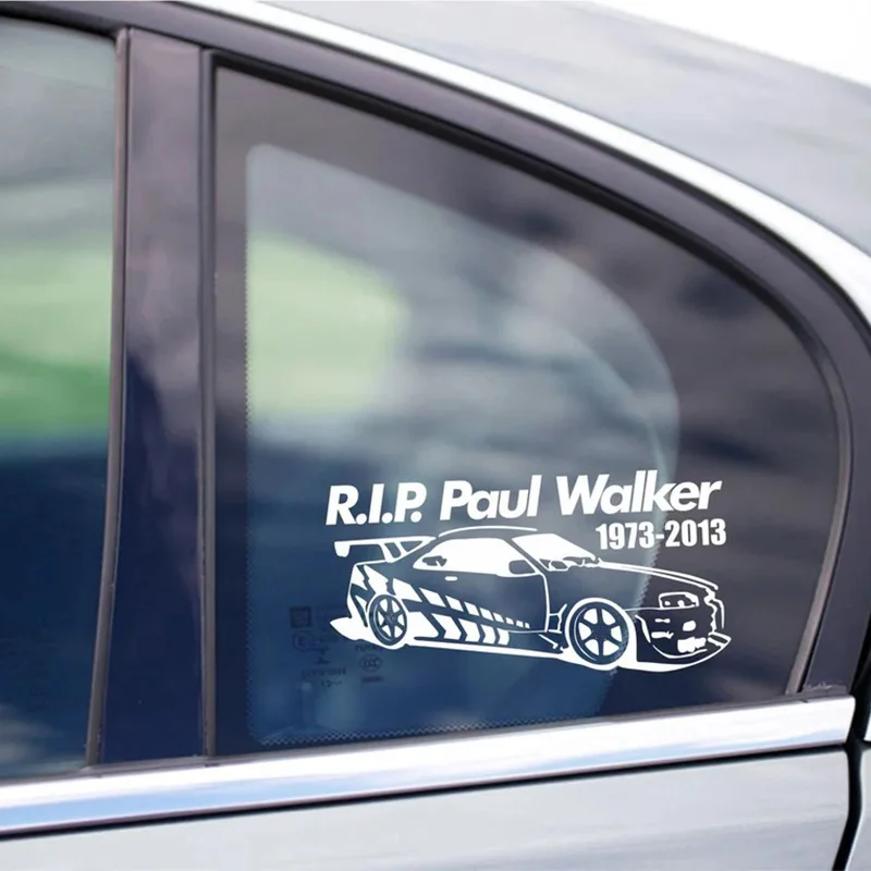 Car Stickers Paul Walker Rip R34 Skyline Gtr Bumper Window Vinyl Decal ...