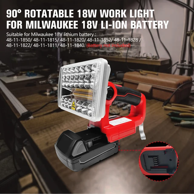 Milwaukee M18 Work Light Lumiere Exterieur Dewalt Battery Cordless LED