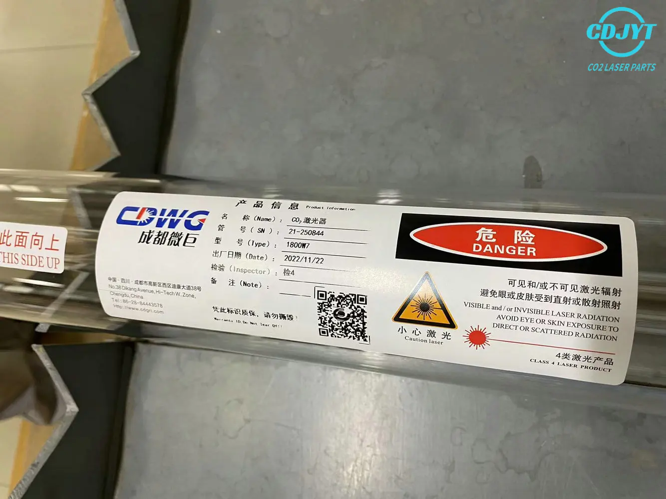 CDWG-tubo-l-ser-CO2-150W-1800W7-potencia-150-180W-longitud-1880mm-para ...