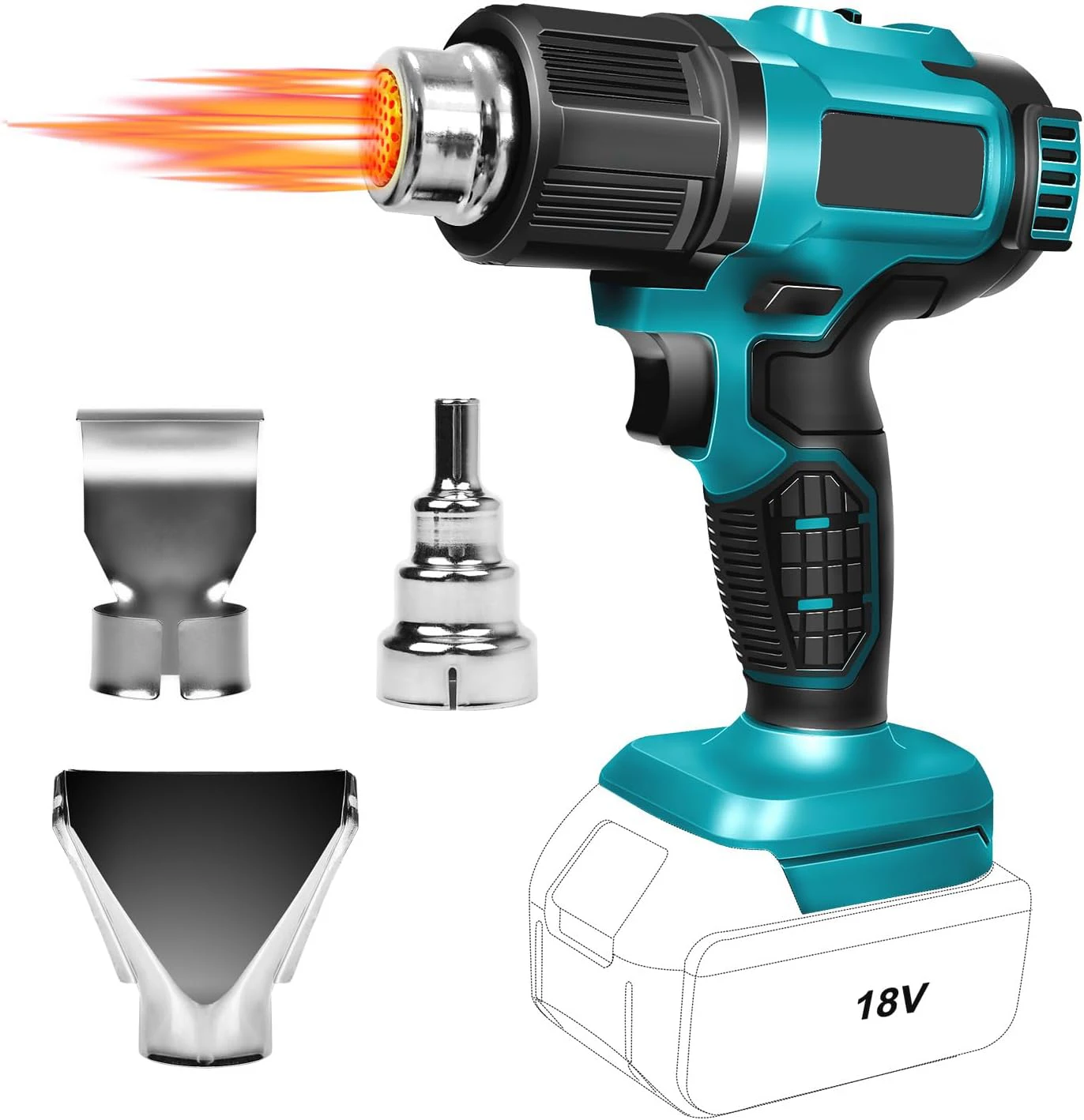 500W-Electric-Heat-Gun-for-Makita-18V-Battery-Cordless-Handheld ...