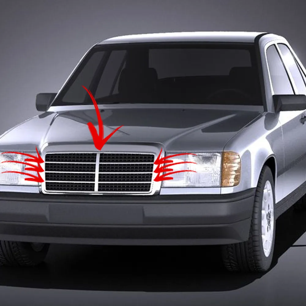 7-Pieces-Full-Set-Grill-Molding-Trim-Protective-Strip-For-Radiator ...