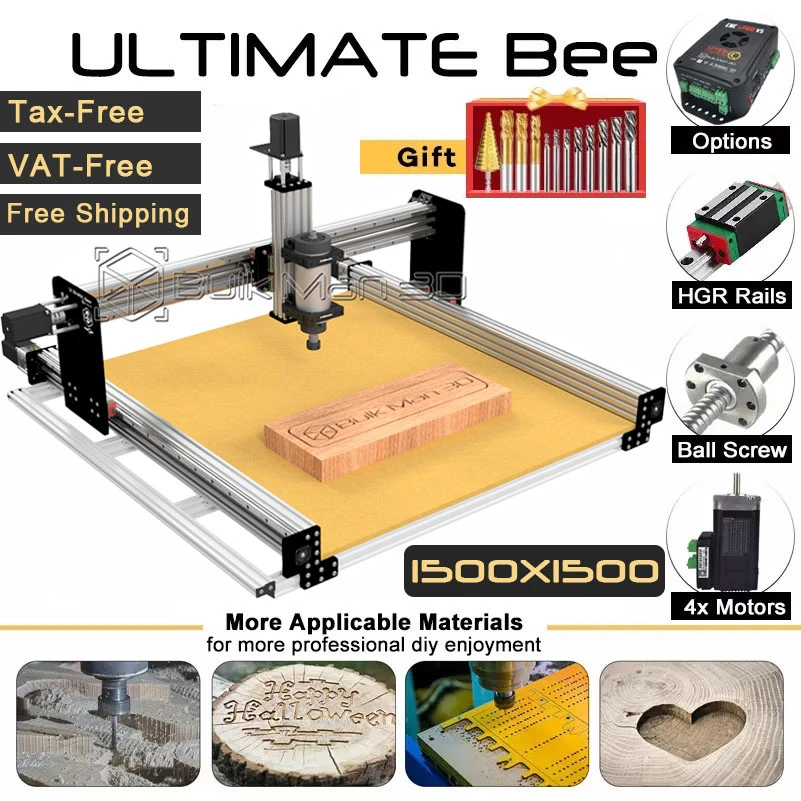 Bulkman 3d Silver 1515 Ultimate Bee Cnc Complete Full Kit Upgrade Ball ...