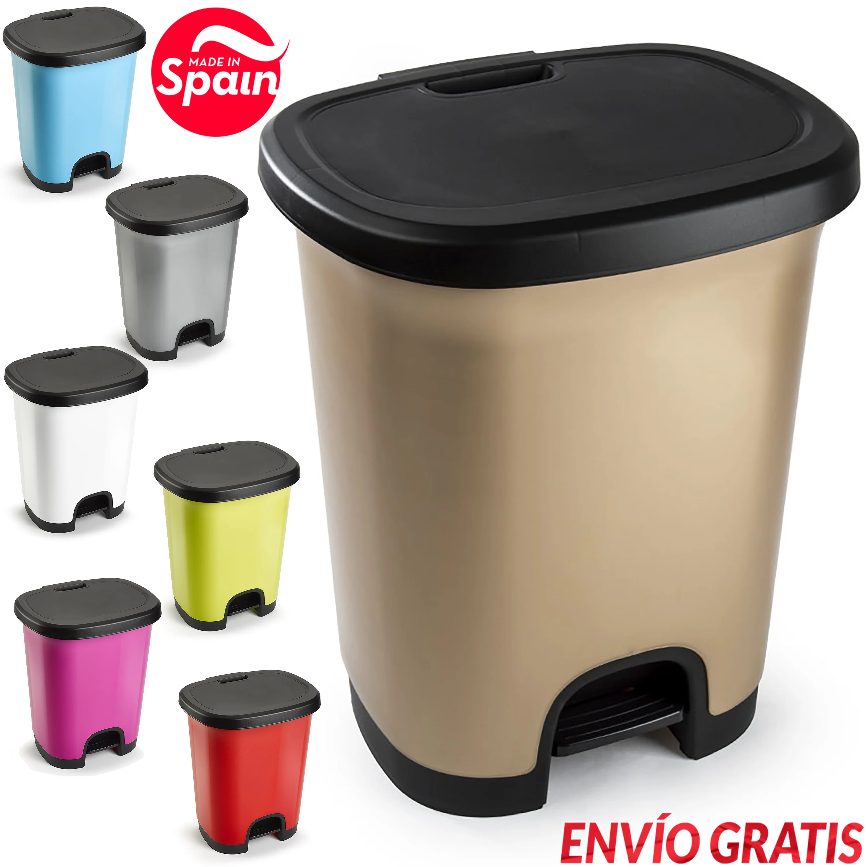 Cubo-de-Basura-Papelera-de-27-Litros-18-Litros-con-Pedal-BIN-27L-18L-en ...