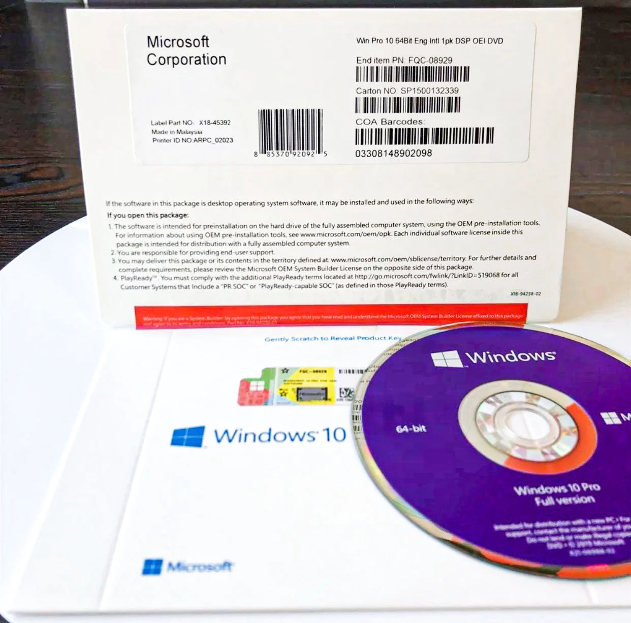 Windows 10 Pro With Dvd Professional Sealed + License Key, This Is Not ...