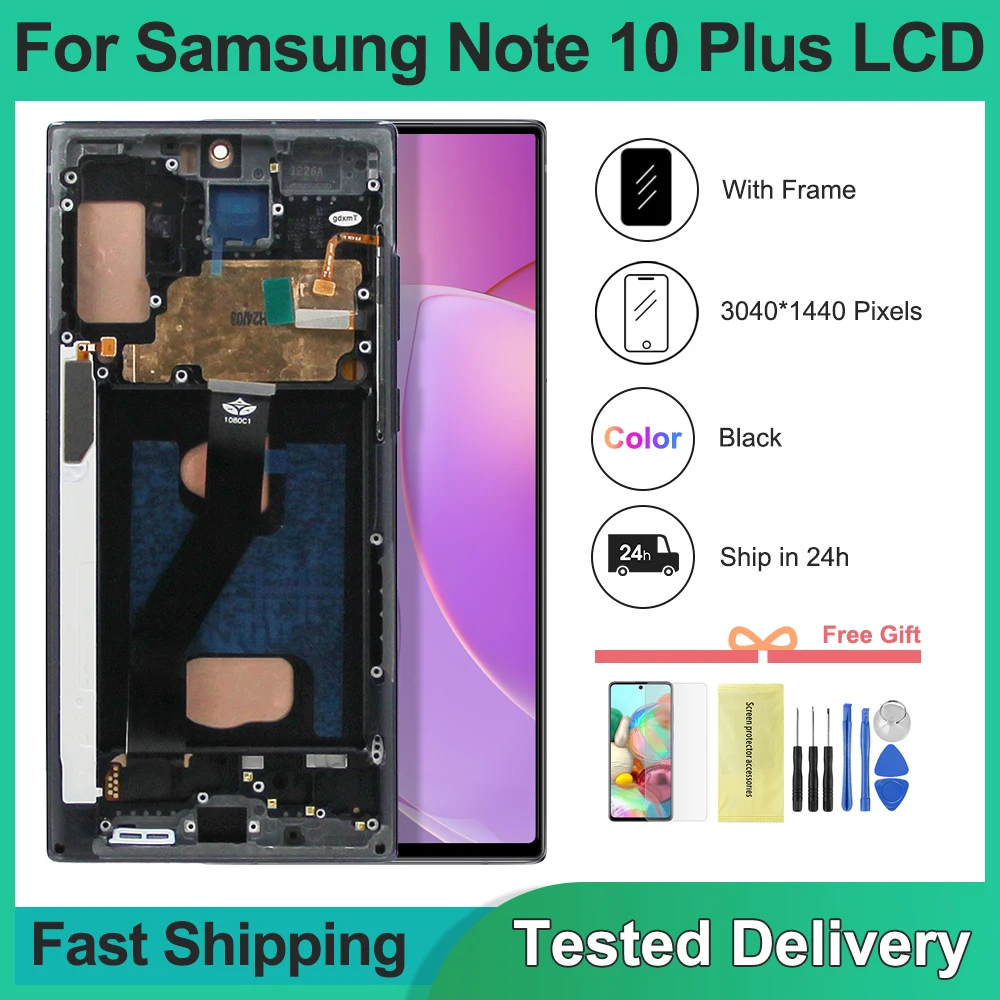 Screen-with-Frame-for-Samsung-Note-10-Plus-N975-SM-N975F-SM-N975U-Lcd ...
