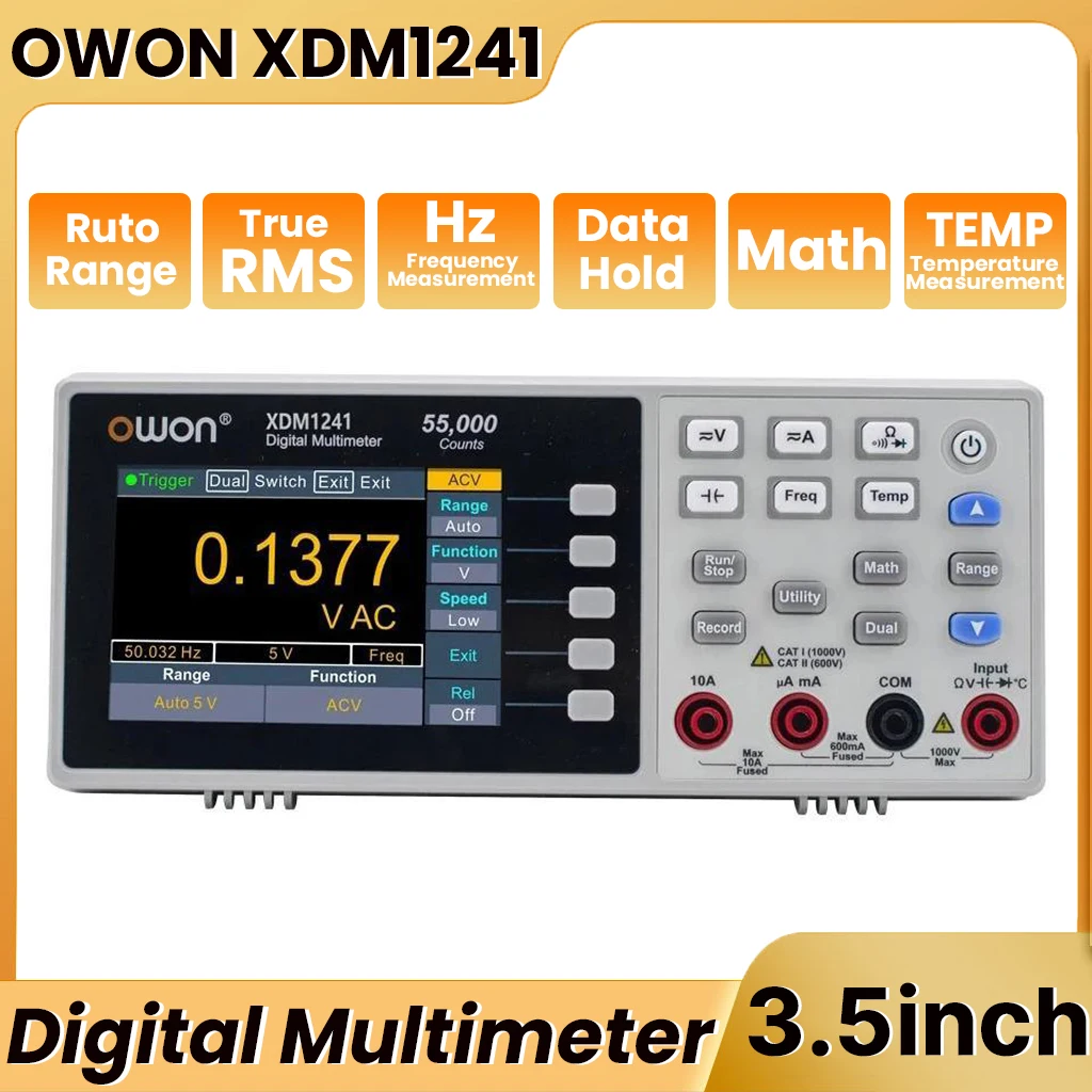 OWON-XDM1041-XDM1241-Digital-Multimeter-3-5-LCD-Portable-Bench-True-RMS ...