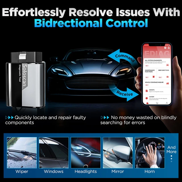 Scan Tool KINGBOLEN Soloscan For BMW/MINI Cooper OBD2 Scanner Bluetooth ...