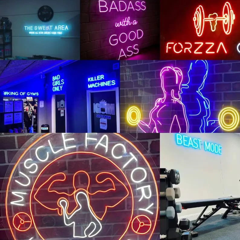 Custom Neon Signs DIY LED Neon Lights Sign Name Gym Wed Bar Business ...