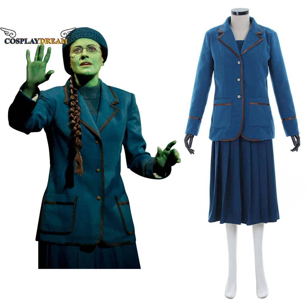 Musicial-Wicked-Cosplay-disfraz-de-elpba-azul-vestido-chaqueta-traje-de ...