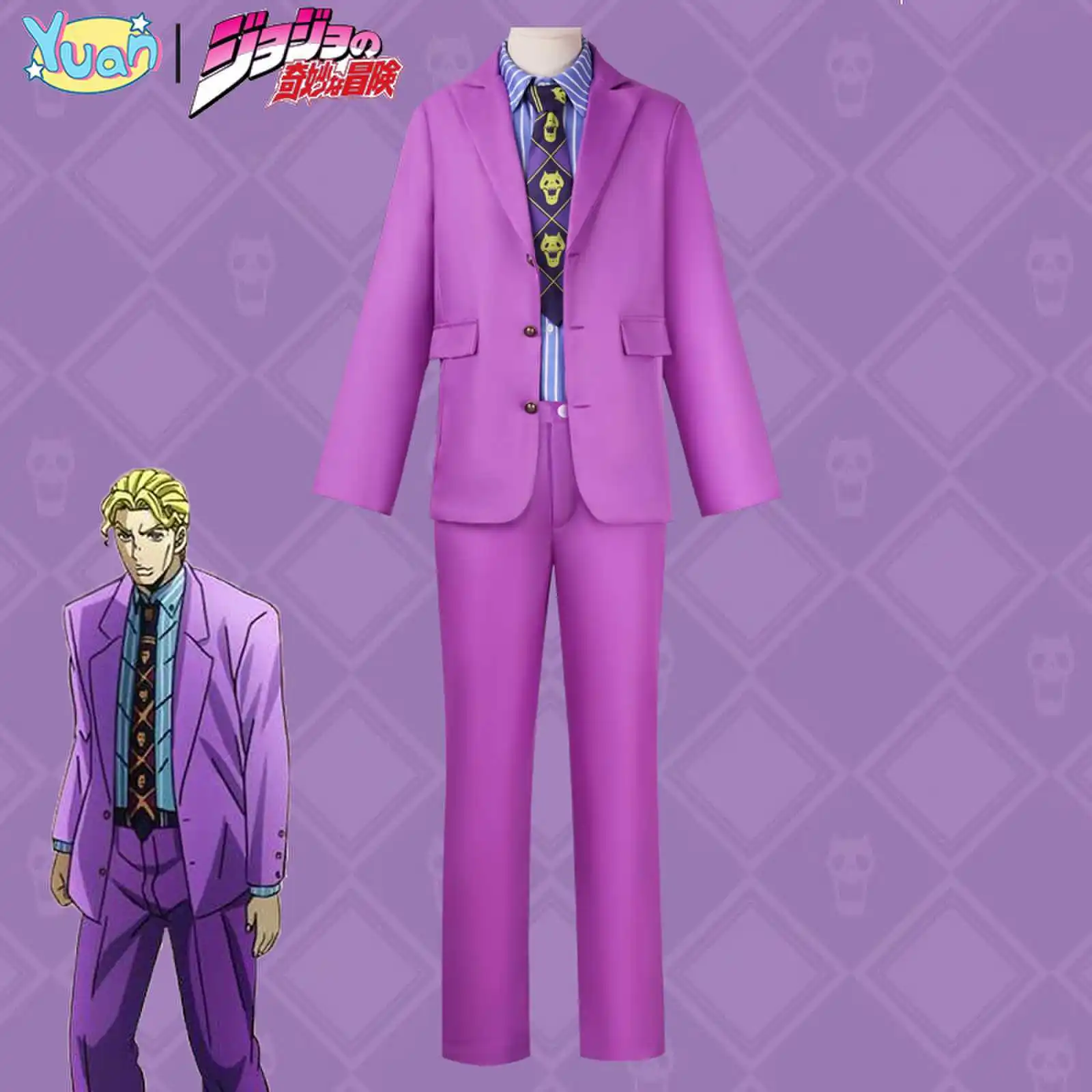 Yoshikage Kira Cosplay Costume JoJos Bizarre Adventure Diamond Is ...