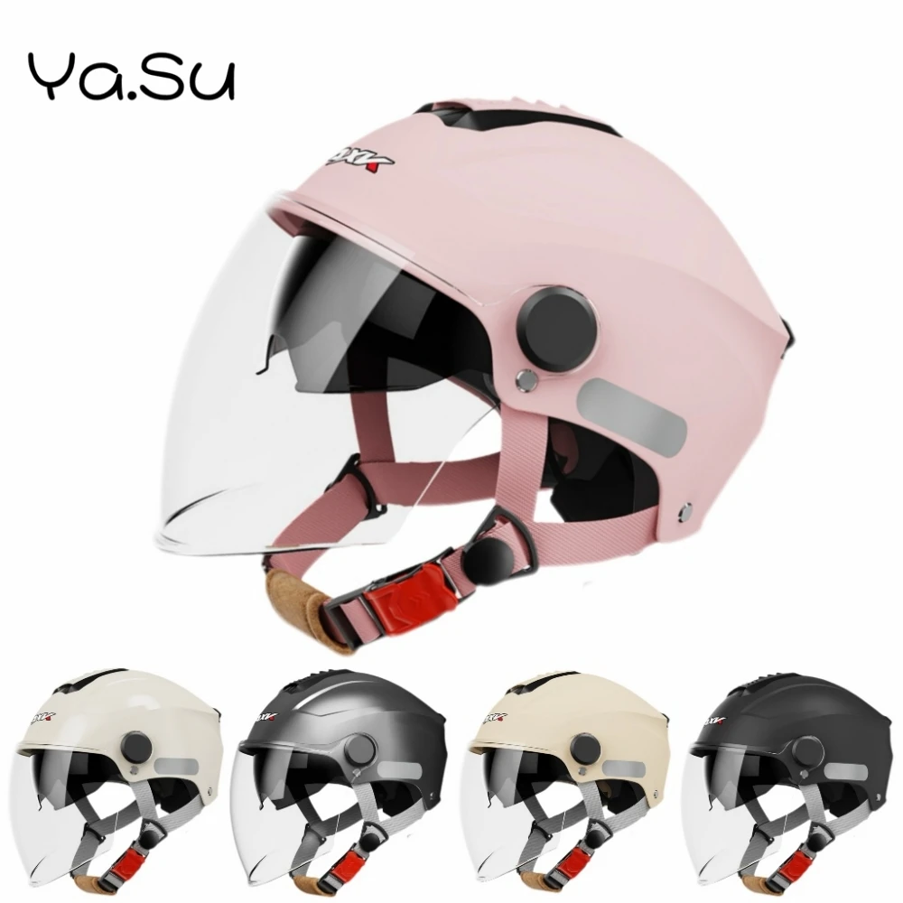 Motorcycle-Riding-Half-cover-Helmet-Summer-Sun-Protection-Four-Seasons ...