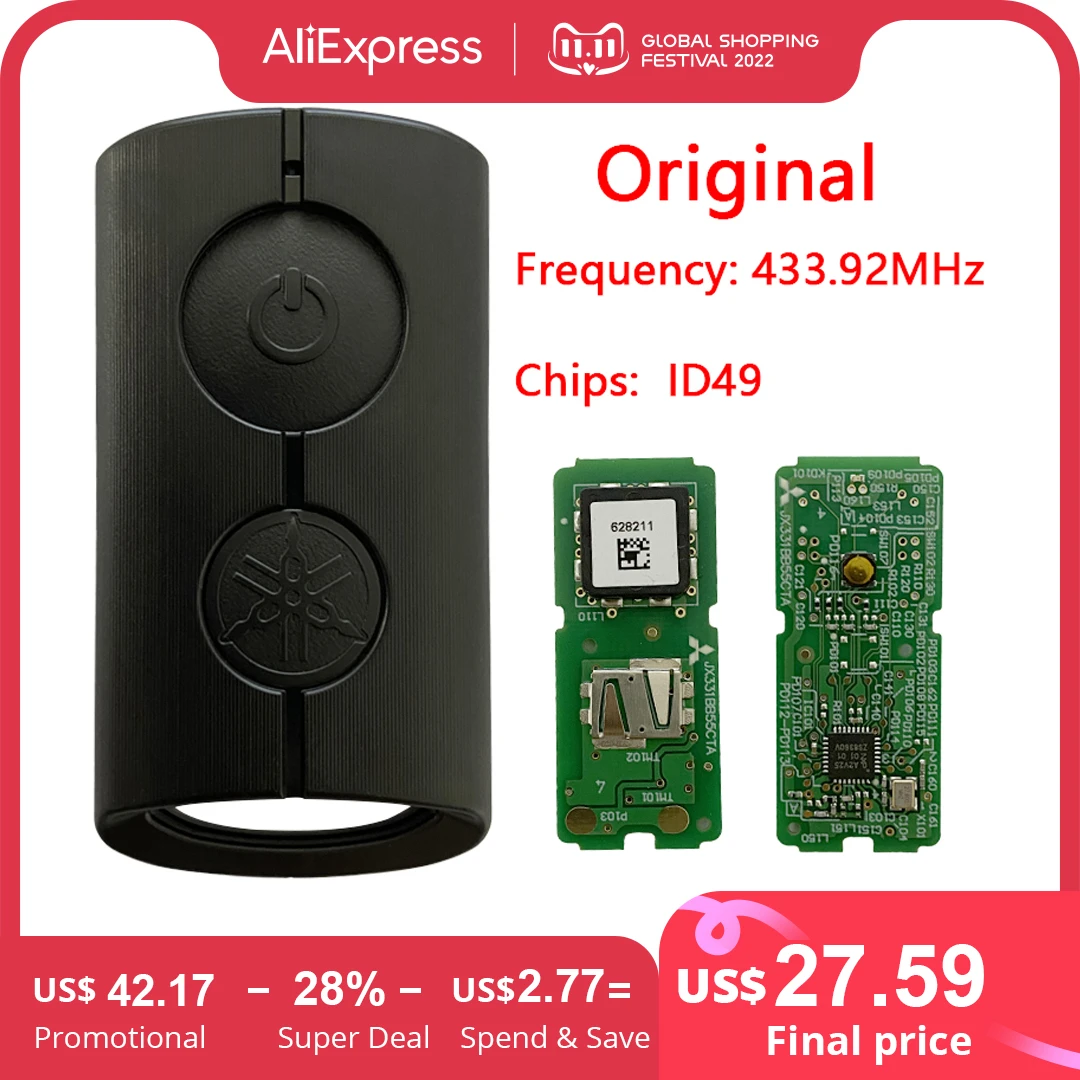 MK0018 Original Motorcycle Remote Control Key For Yamaha NVX NVX155 ...