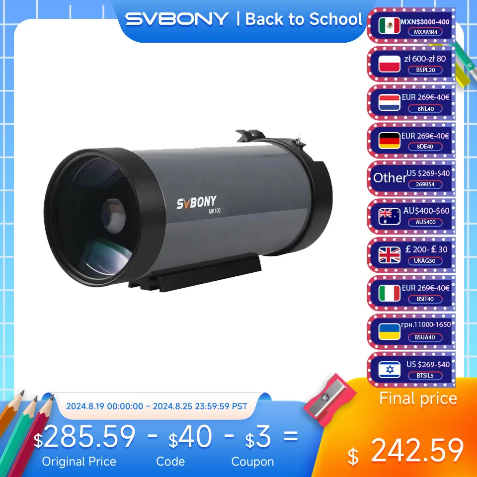 SVBONY-MK105-Astronomical-Telescope-OTA-Maksutov-Cassegrain-105mm-Aperture-for-for-Planetary ...
