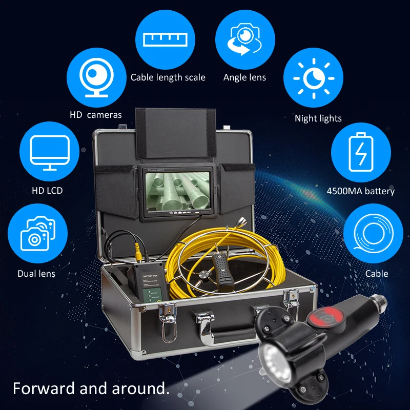 DVR-7-9-Dual-Lens-4500mAh-HD-Dual-Camera-Lens-Drain-Sewer-Pipeline ...