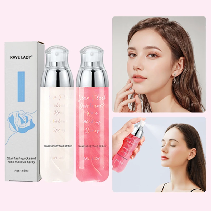 Rave Lady 115ml Face Moisturizing Spray Toner Star Flash Quicksand Rose ...