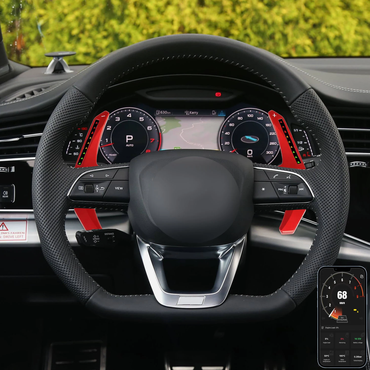Steering Wheel Smart LED Paddle Shifter With Shift Lights App ...