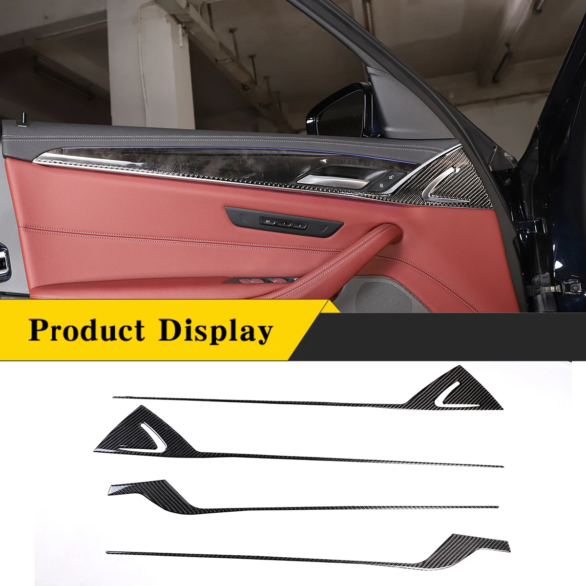 For BMW 5 Series G30 G38 2018-2022 Real Carbon Fiber （Soft） Car Door ...
