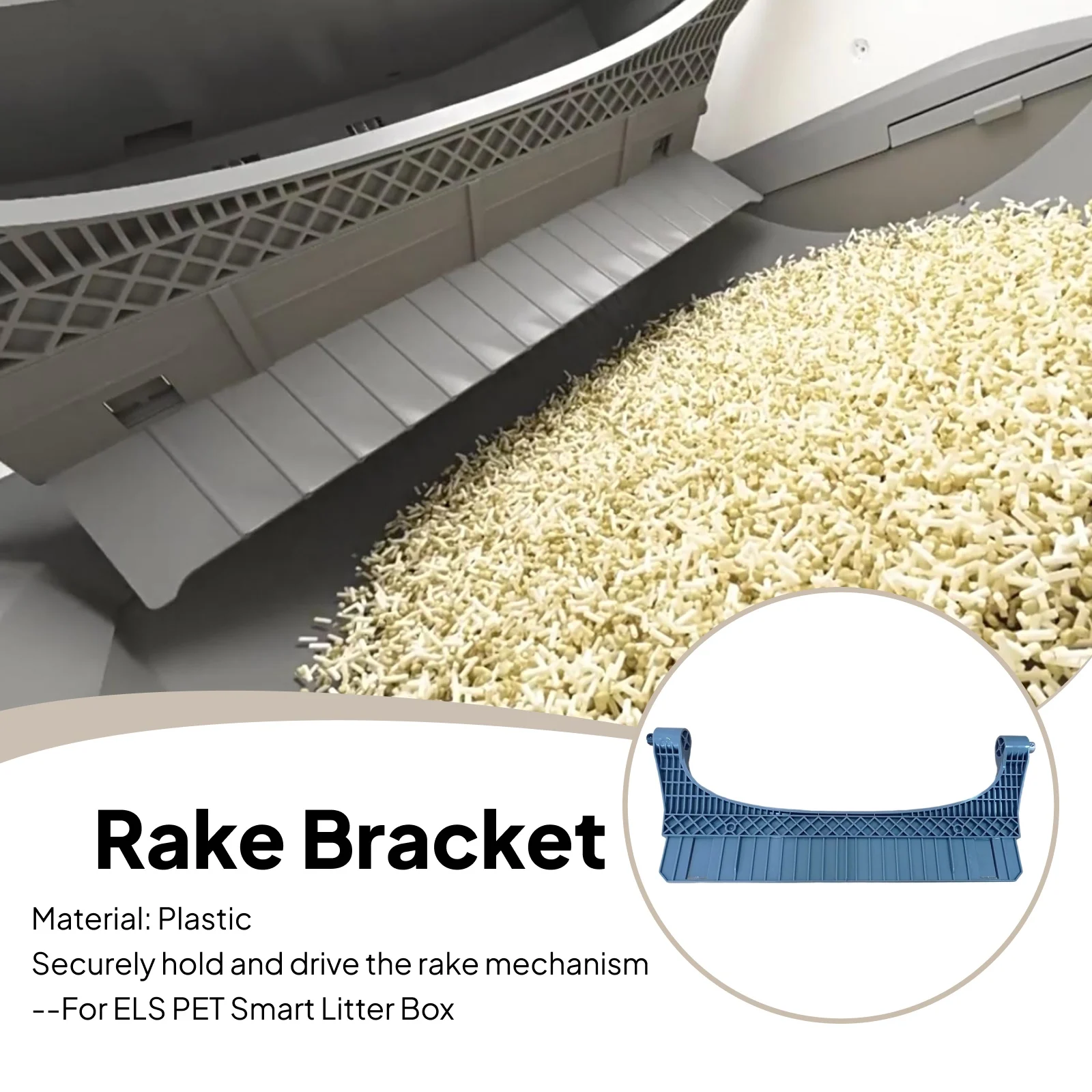 Self Cleaning Cat Litter Box Rake Bracket Component Repair Parts ...