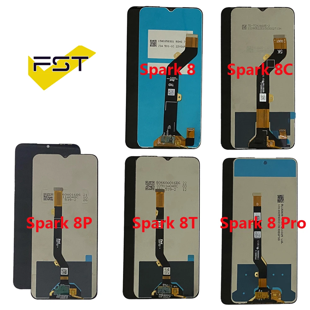 Pantalla LCD táctil para móvil, digitalizador para Tecno Spark 8, KG6, 8C, KG5k, Tecno KG7 ...