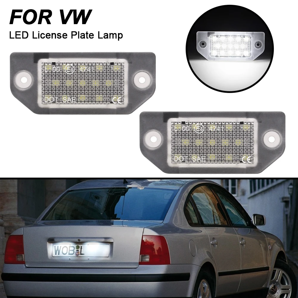 Number-Plate-LED-Lamps-For-VW-Passat-B5-Pre-facelift-1997-2000-Built-in ...