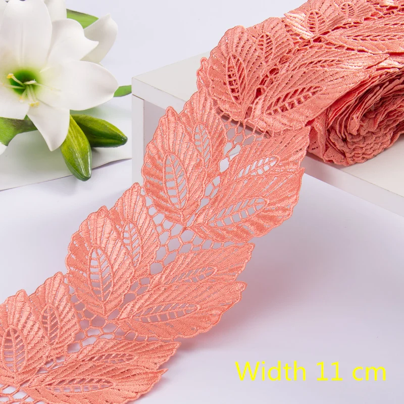 1Yards Width 11cmHigh Quality Straight Edge Polyester Lace Embroidery ...