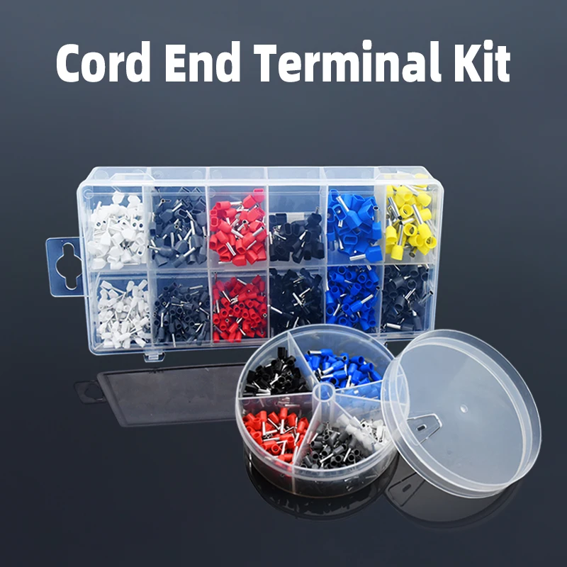 Insulated Cord End Terminal Set Electrical Wire Ferrules Kit Cable End ...
