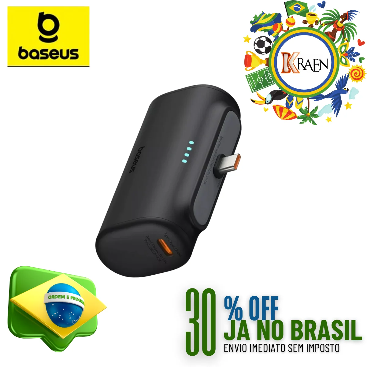 Produto-j-no-Brasil-PowerBank-Baseus-Mini-para-Iphone-15-e-celulares ...