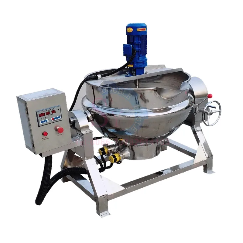 Electric-Gas-Heating-Jacketed-Kettle-With-Agitator-Industrial-Jam-Sauce ...
