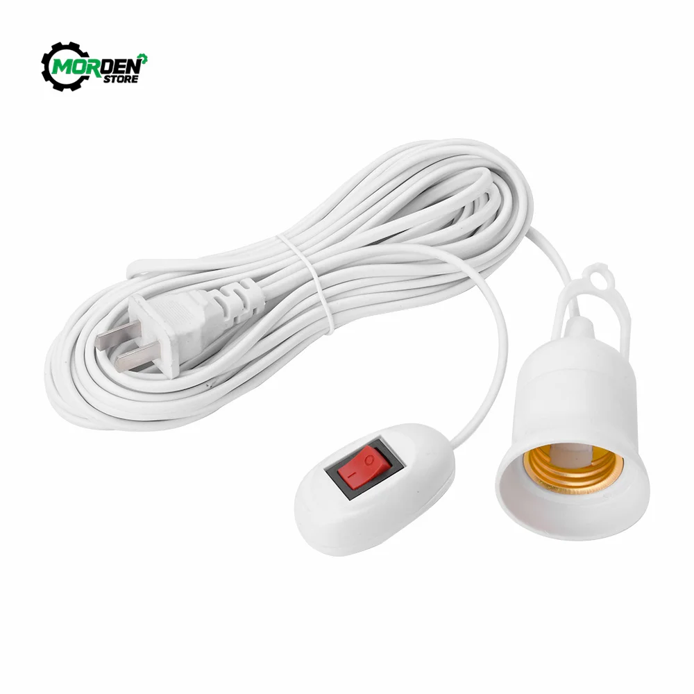 3-5m-Lamp-Bases-Universal-With-Switch-Led-Bulb-Socket-Adapter-E27-Screw ...