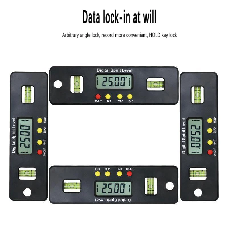 100-150-200mm-Digital-Level-Box-Electronic-Angle-Gauge-Protractor-Angle ...