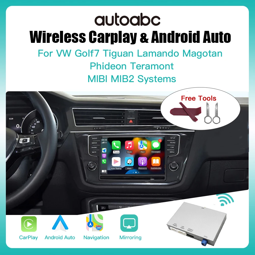 Wireless Carplay Android Auto module for Golf/VW Skoda Octavia Polo ...