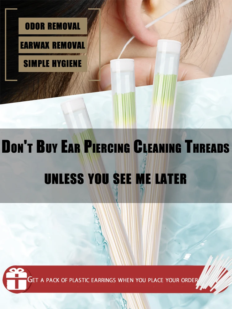 60-120pcs-Ear-Piercing-Cleaning-Thread-Line-Paper-Floss-Ear-Hole ...