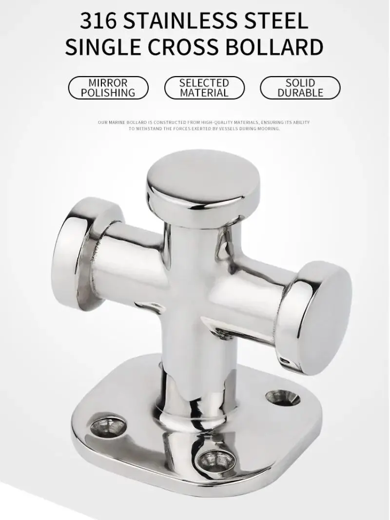 Marine-Single-Cross-Bollard-Mooring-Cross-Bitt-Cleat-316-Stainless ...