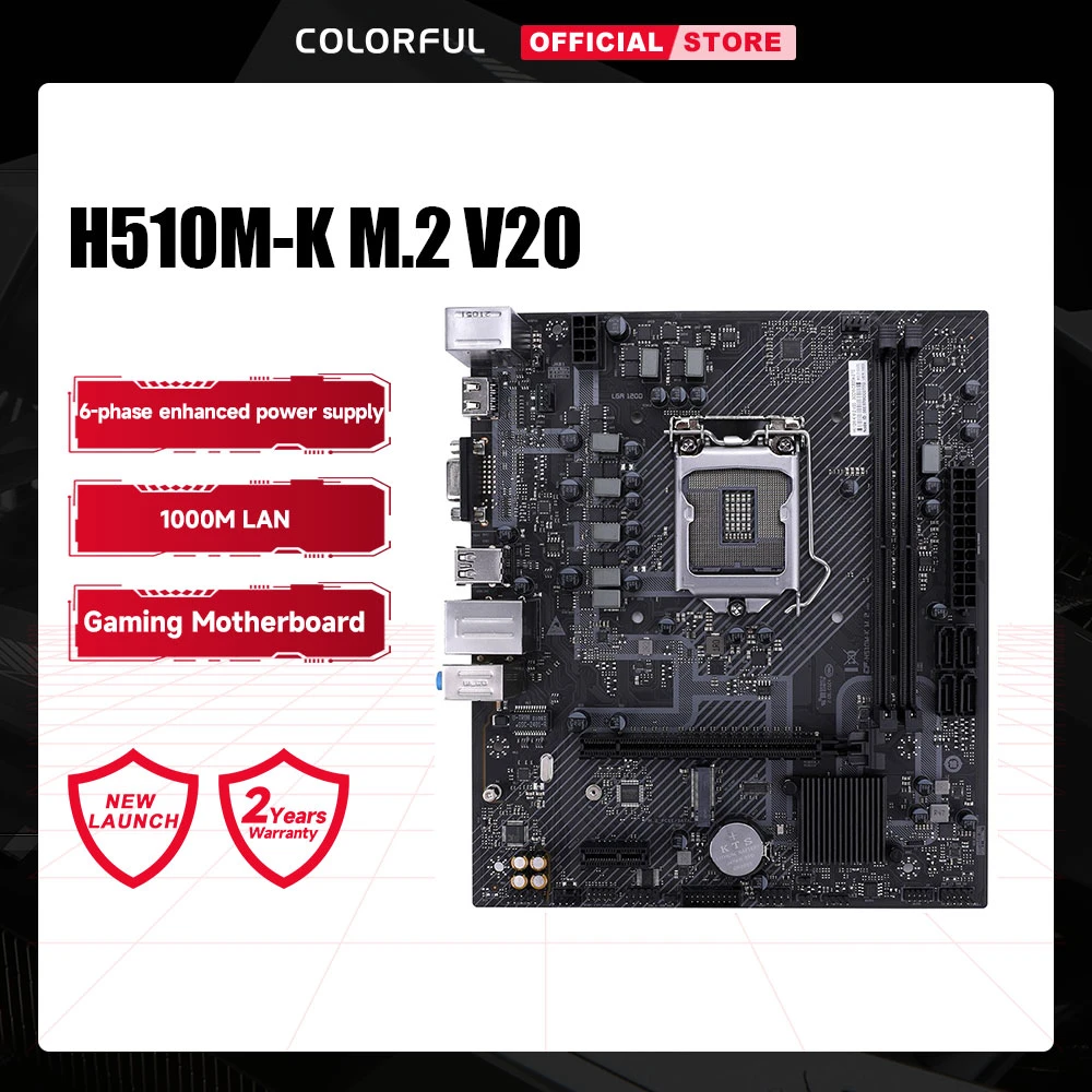 Colorful H510m-k M.2 V20 Motherboard Supports 10th And 11th Generation Intel® Core™ Processors ...