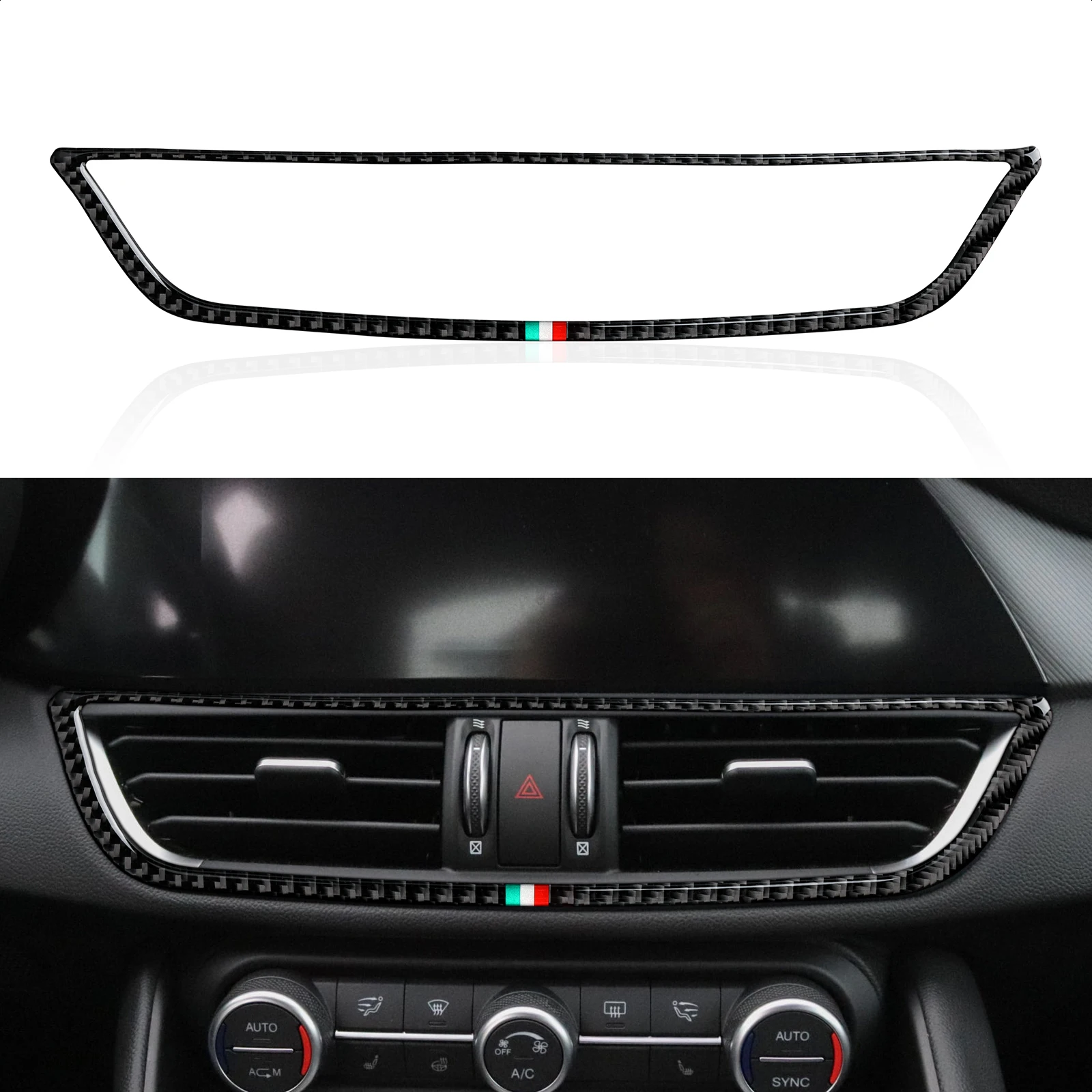 Car-Air-Vent-Sticker-Center-Console-AC-Decals-Carbon-Fiber-Trim-For ...