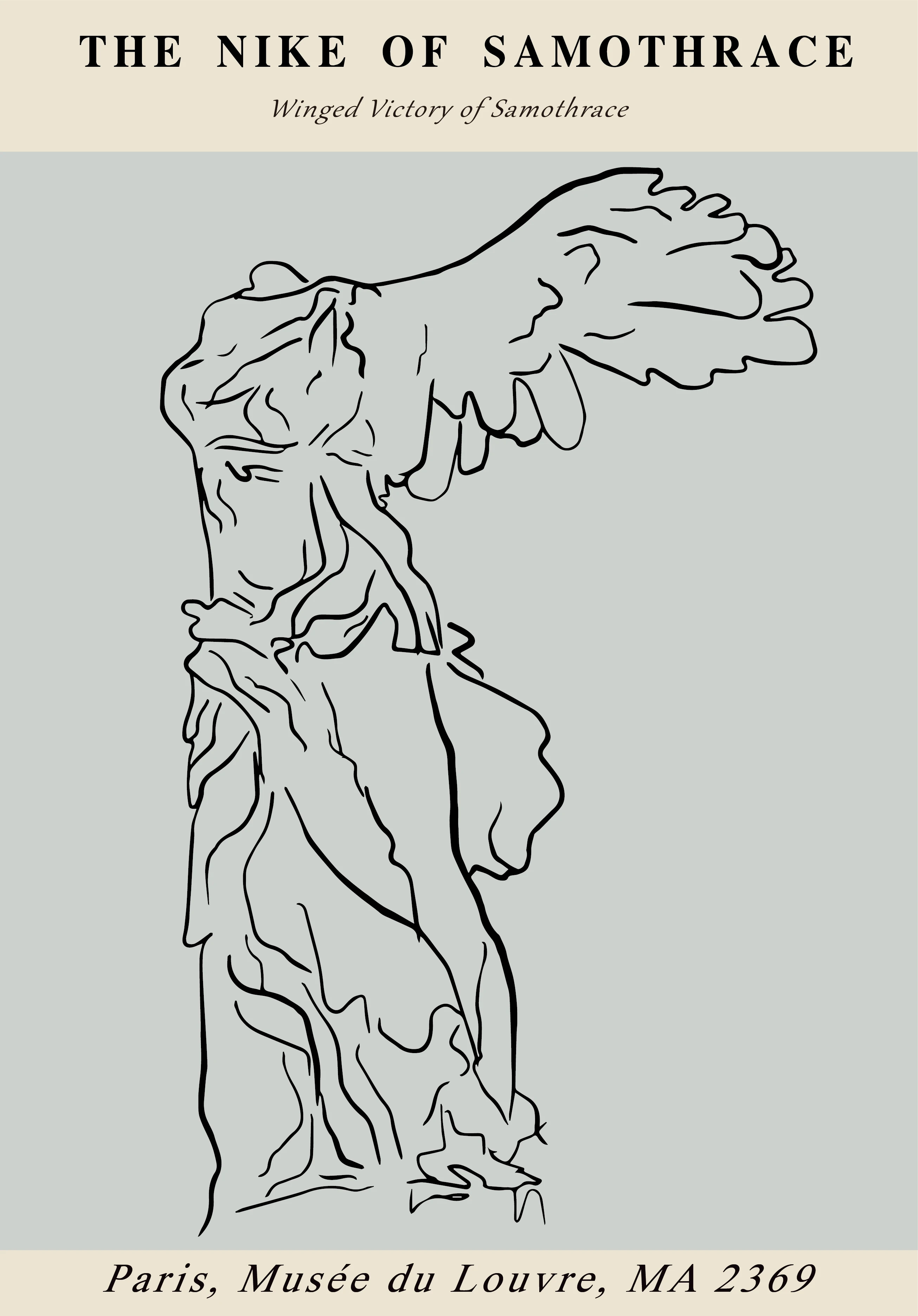 Winged Victory Of Samothrace Drawing