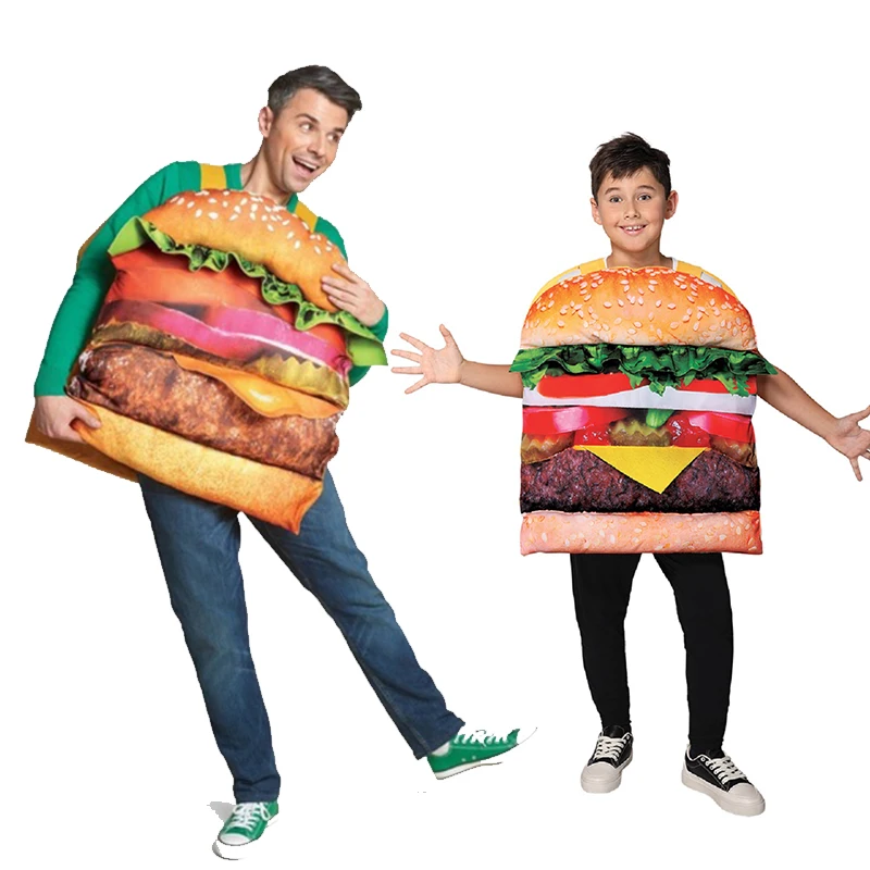 Unisex-Kids-Hamburger-Cheeseburger-Halloween-Costume-Adult-Men-Burger ...
